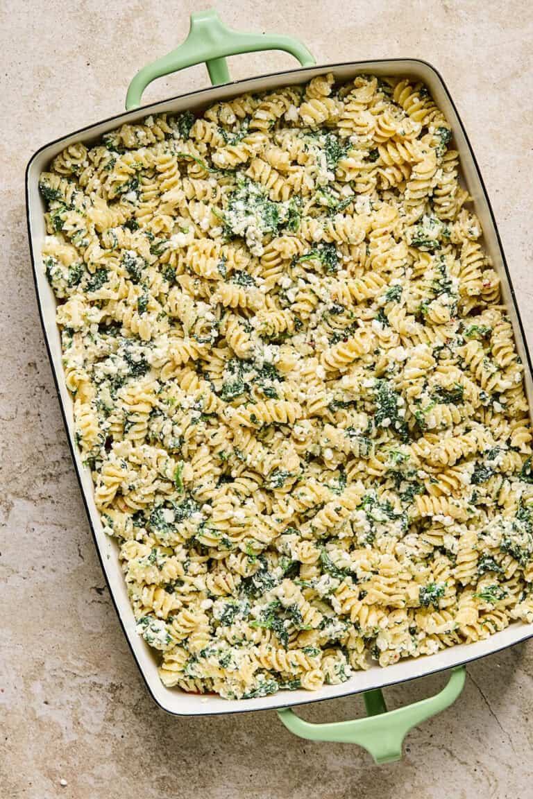 Easy Baked Pasta with Spinach | Lemons & Zest