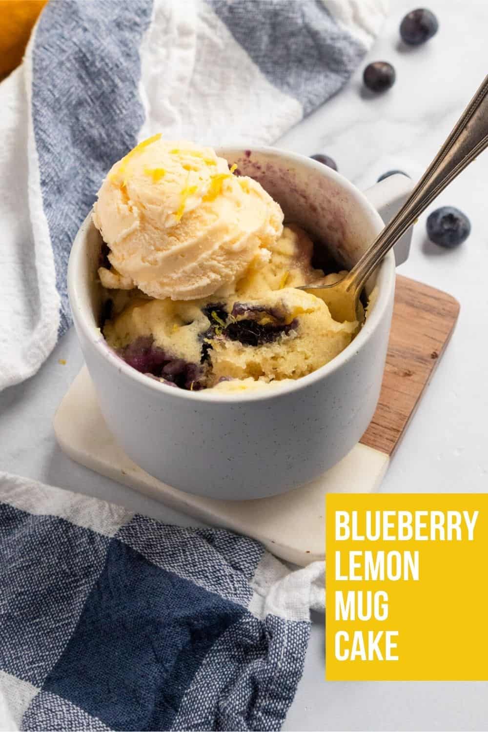 Blueberry Lemon Mug Cake | Lemons & Zest
