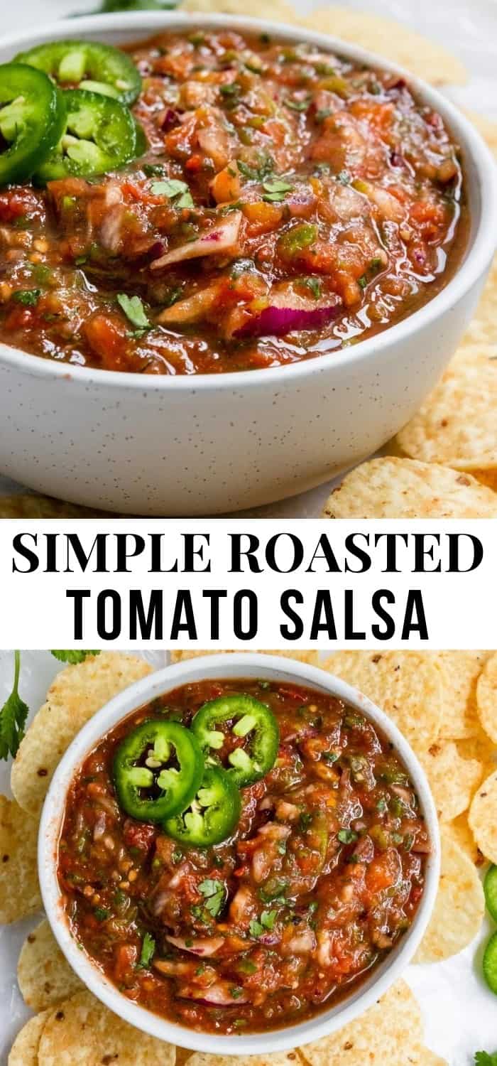 Easy Roasted Tomato Salsa Recipe | Lemons & Zest