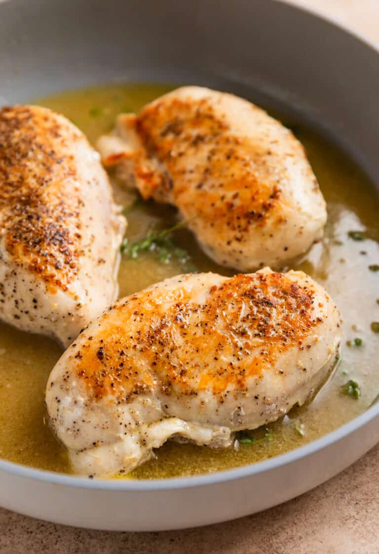 20 Minute White Wine Chicken Breast | Lemons & Zest