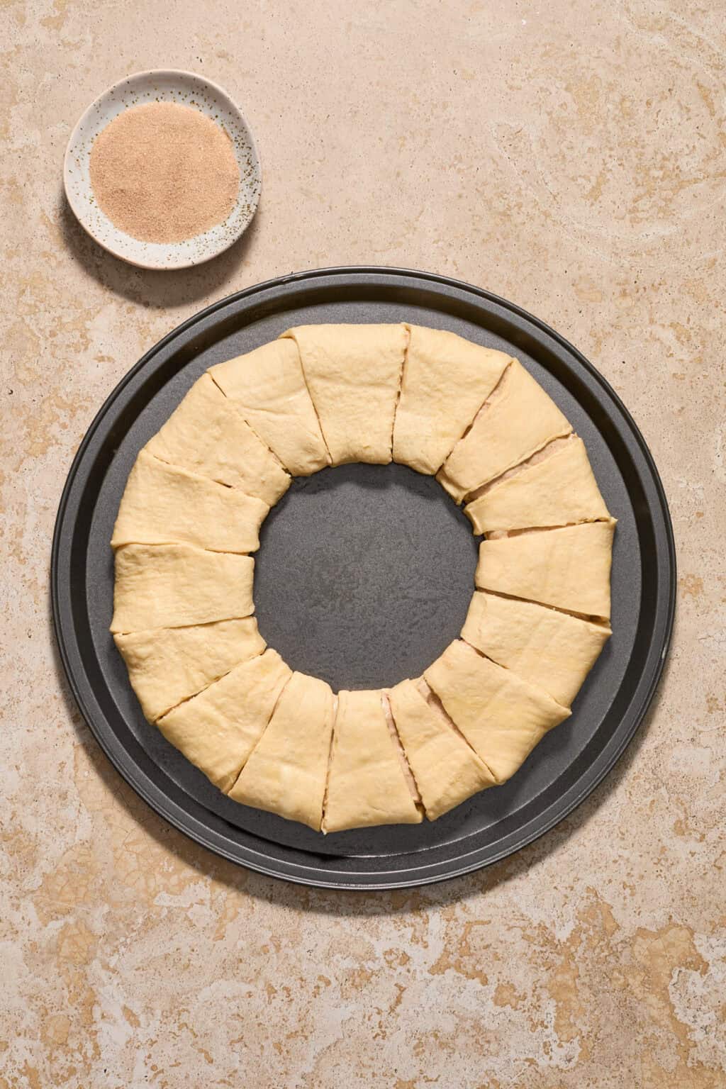 Cinnamon Cream Cheese Crescent Roll Wreath | Lemons & Zest