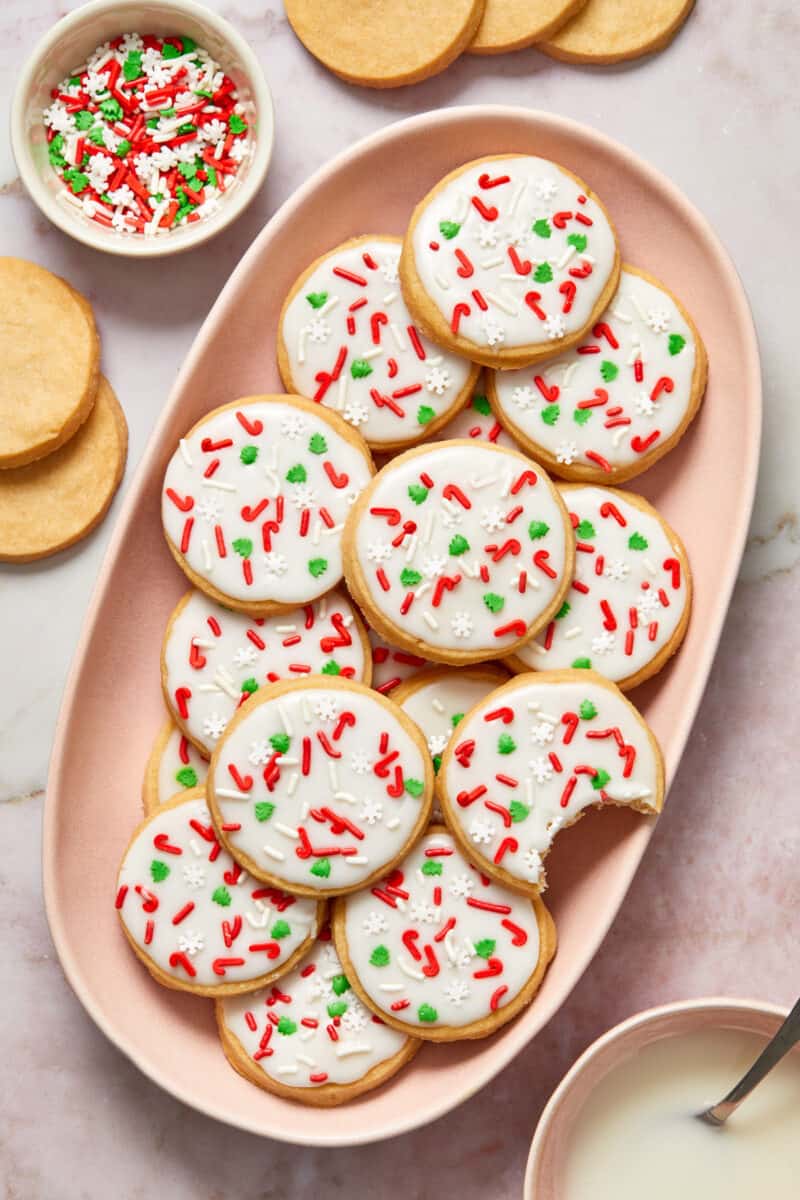 Easy 5 Ingredient Christmas Shortbread Cookies | Lemons & Zest
