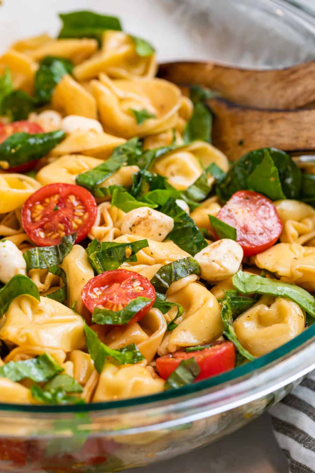 Easy Tortellini Caprese Pasta Salad with Balsamic Glaze | Lemons & Zest