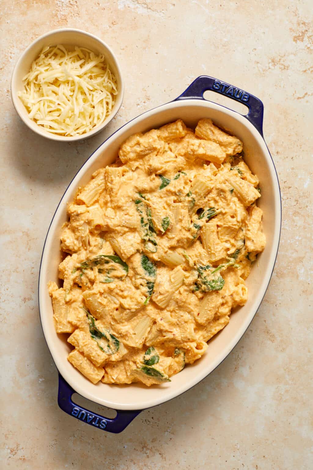 Cheesy Pumpkin Ricotta Pasta Bake | Lemons & Zest