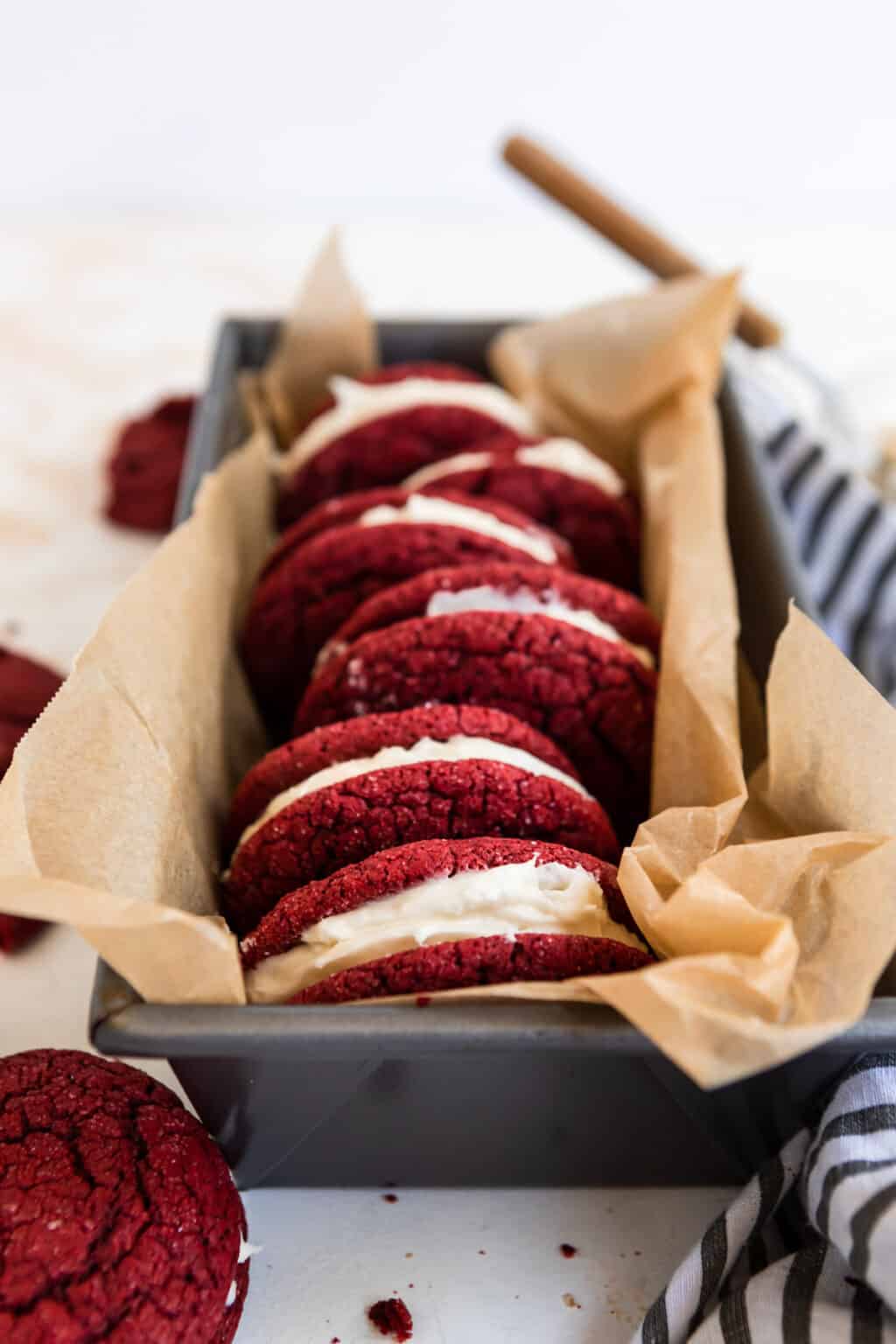 Red Velvet Cake Mix Cookies with Cream Cheese Icing | Lemons & Zest