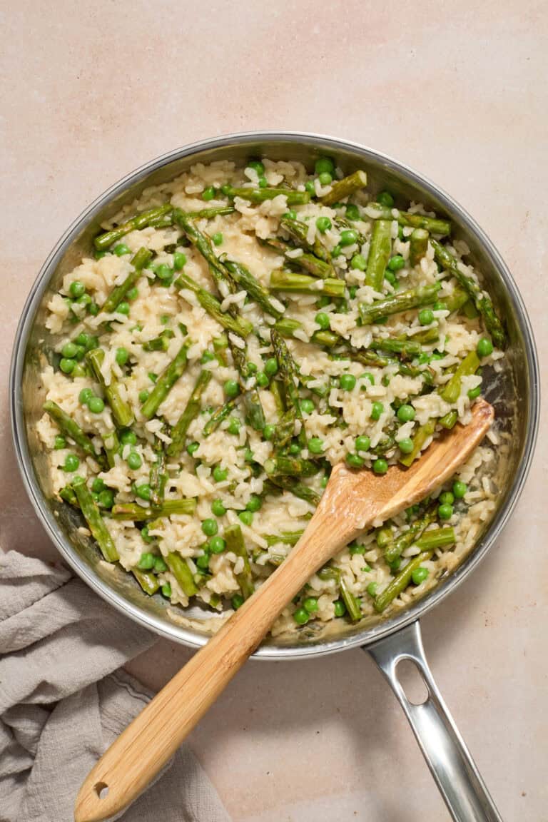 Pea and Roasted Asparagus Risotto | Lemons & Zest