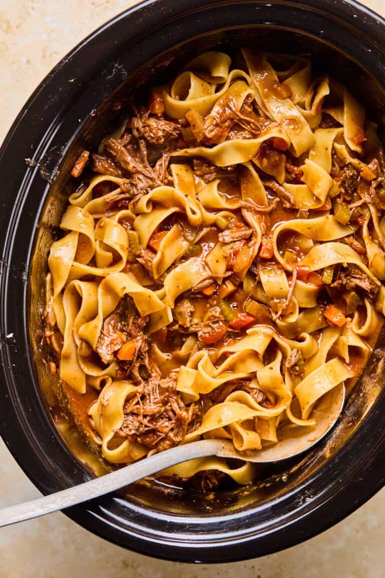 Crock Pot Short Rib Ragu Recipe with Pappardelle | Lemons & Zest