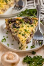 Crustless Mushroom Quiche | Lemons & Zest