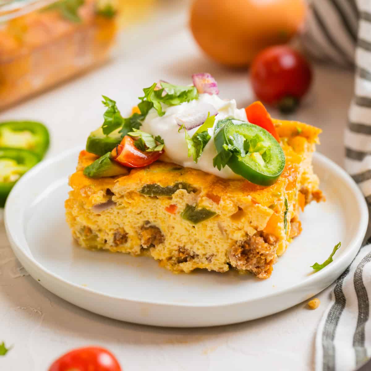 Chorizo Egg Bake | Lemons & Zest