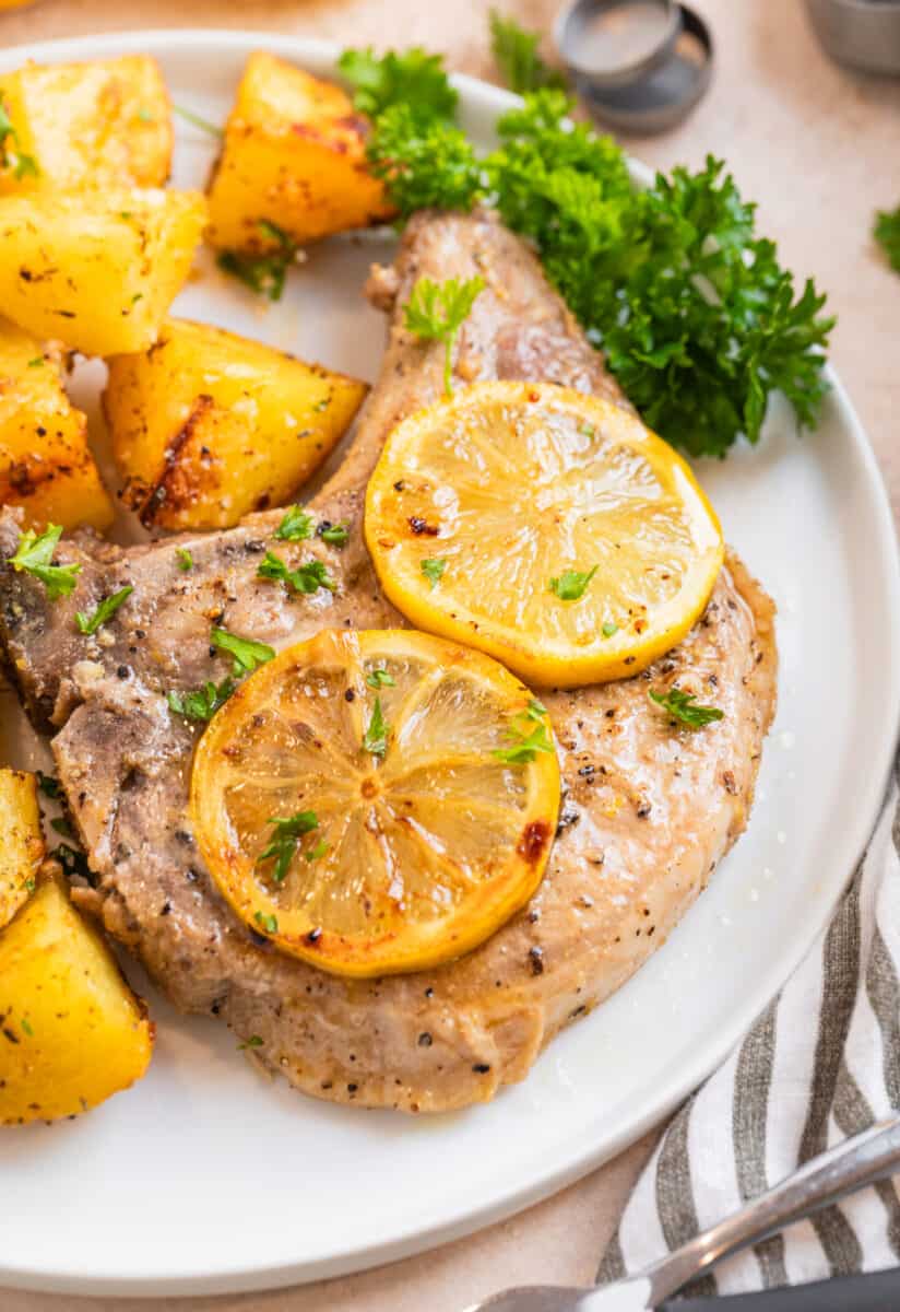 Lemon Pepper Pork Chops | Lemons & Zest
