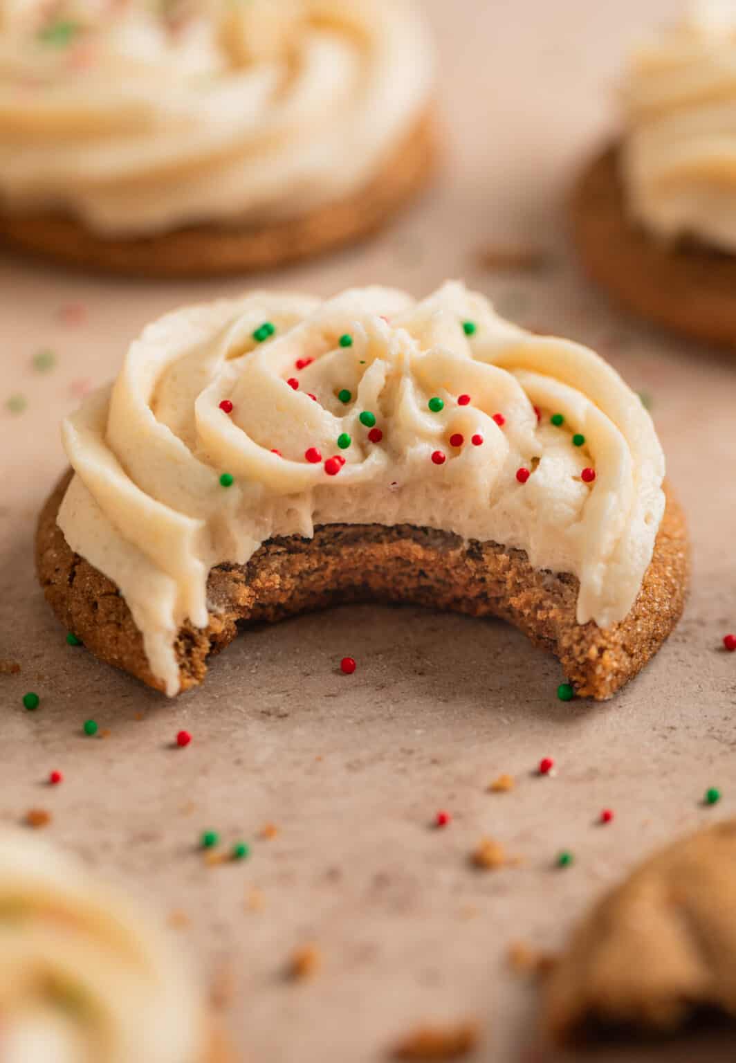 Chewy Ginger Cream Cookies with Brown Sugar Buttercream | Lemons & Zest