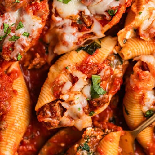 Ground Beef Stuffed Shells | Lemons & Zest