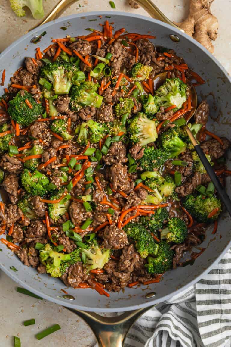 Easy Ground Beef Teriyaki Stir Fry Recipe | Lemons & Zest