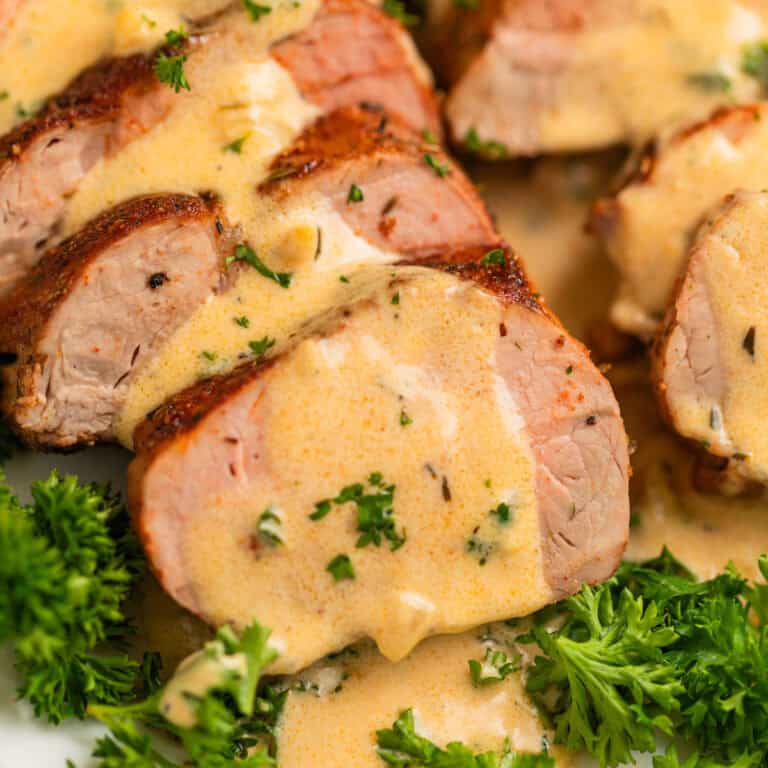 Pork Tenderloin with Mustard Sauce | Lemons & Zest