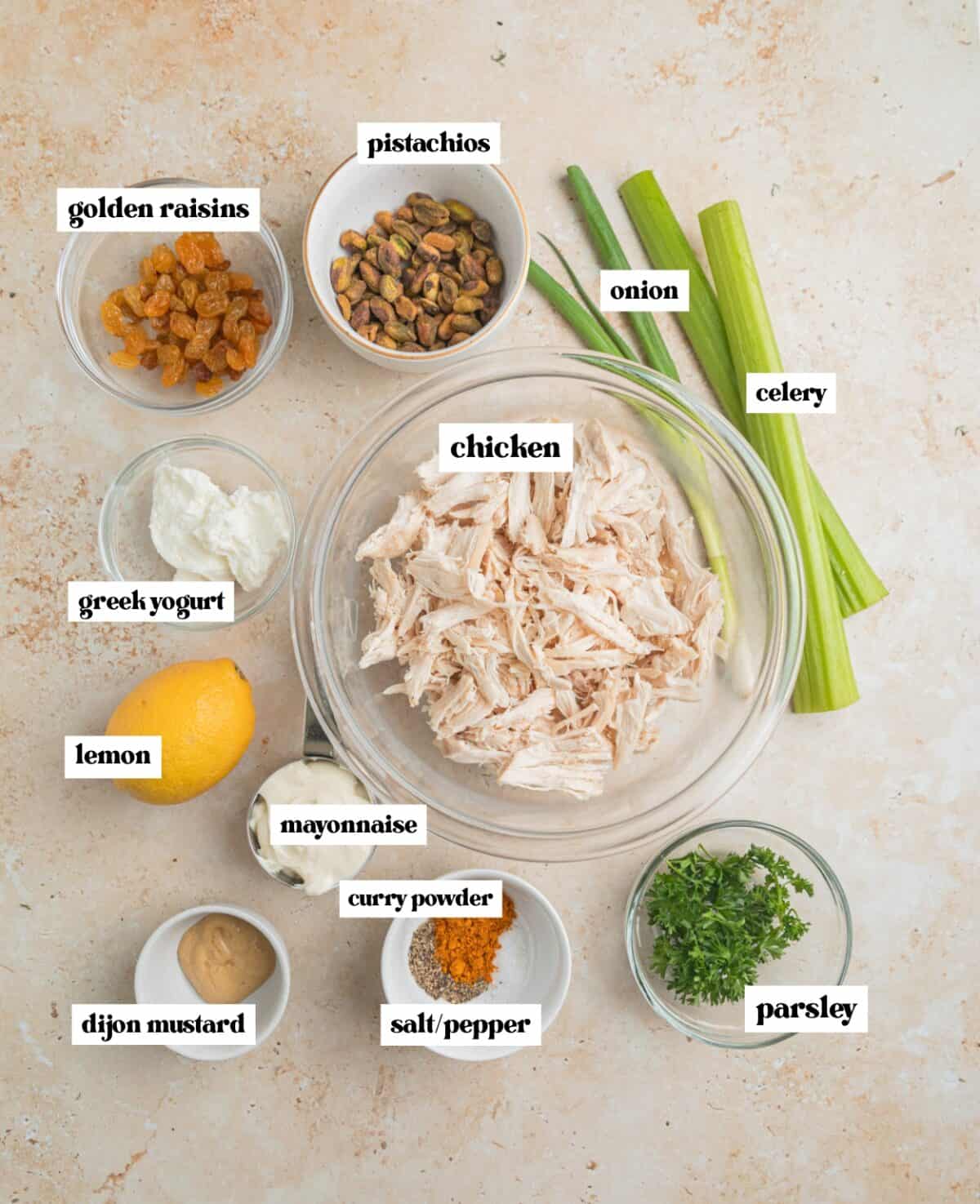 10 Minute Curry Chicken Salad | Lemons & Zest