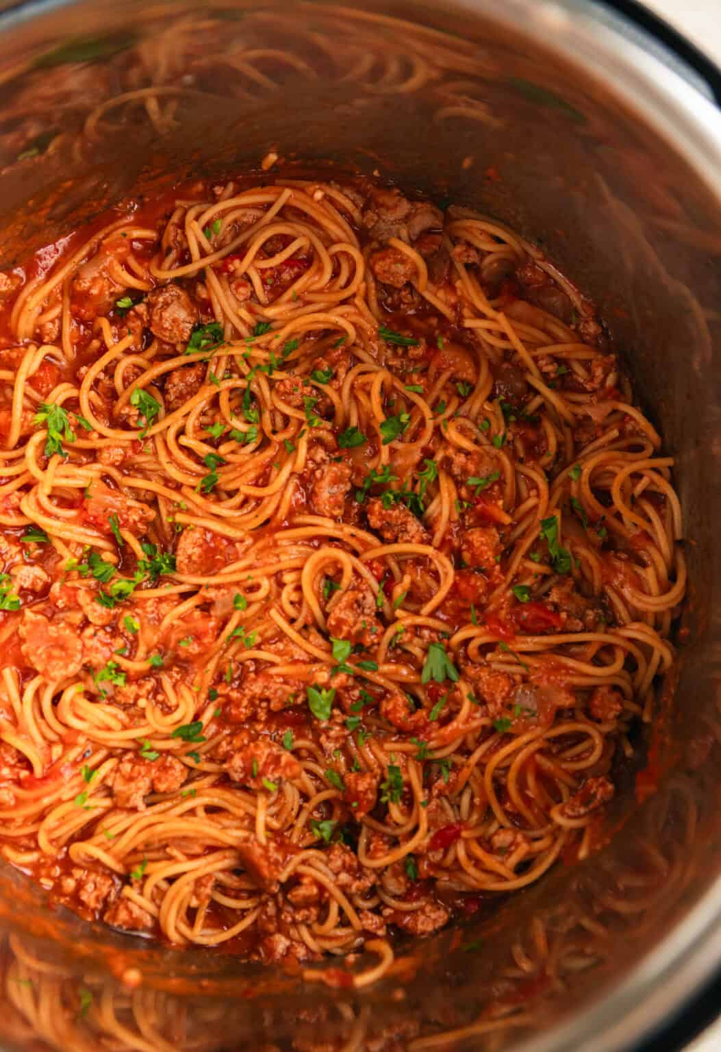 Instant Pot Spaghetti | Lemons & Zest
