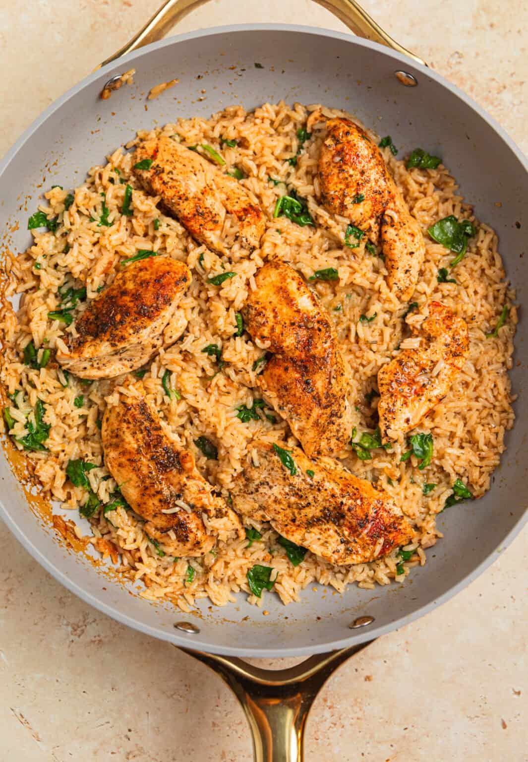 30 Minute One-Pan Chicken and Rice Dinner | Lemons & Zest