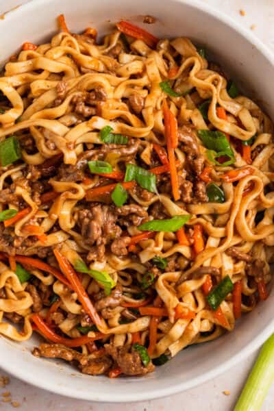 One-Pan Ground Beef Ramen Noodles | Lemons & Zest